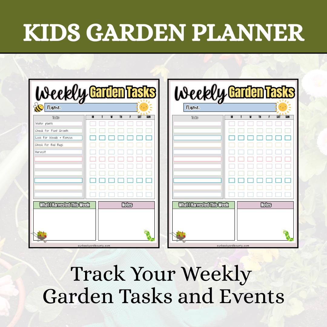 Kids Garden Planner Printable | Gardening Journal for Kids ...