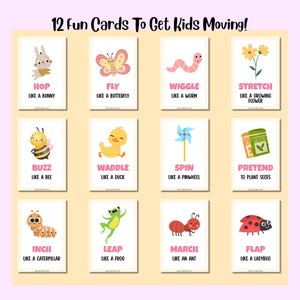 Spring Movement Cards: Brain Break Activity for Kids (printable) - Etsy