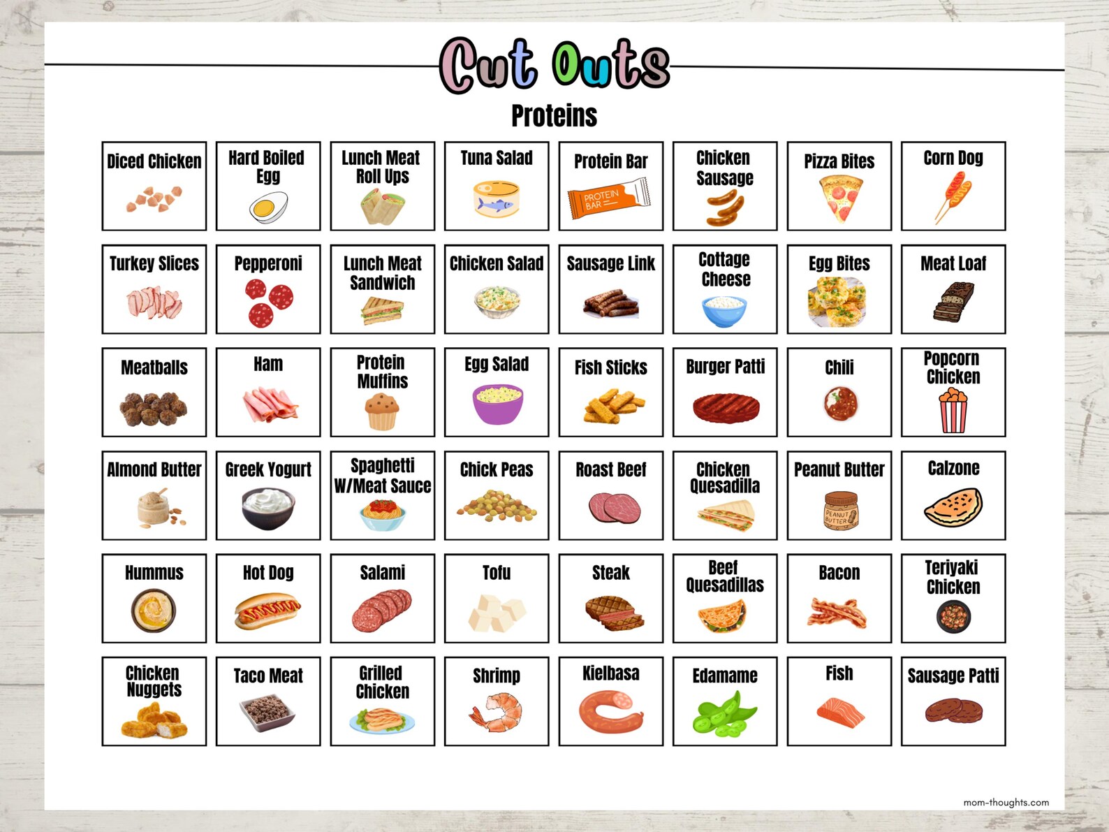 Build Your Own Lunch| Printable School Lunch Organizer for Kids| Pack ...