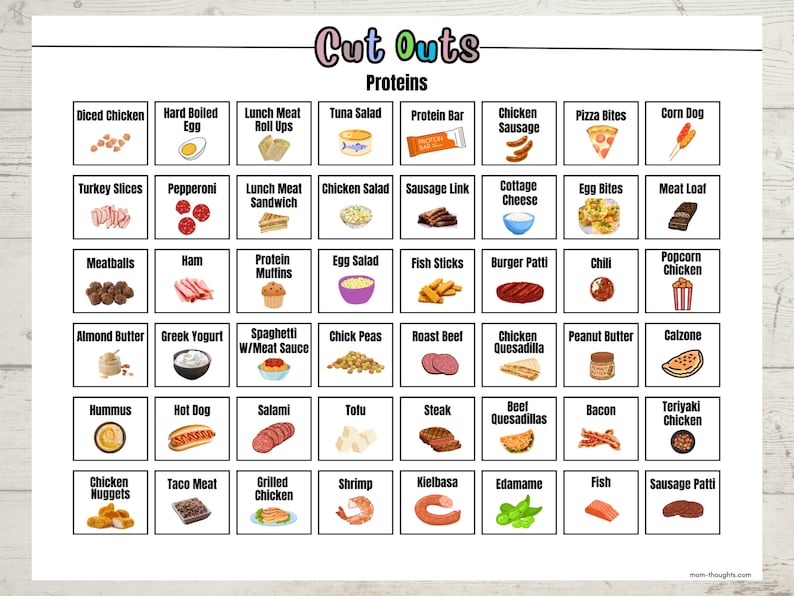 Build Your Own Lunch| Printable School Lunch Organizer for Kids| Pack ...