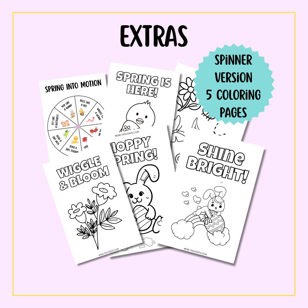 Spring Movement Cards: Brain Break Activity for Kids (printable) - Etsy