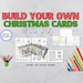 Coloring Christmas Cards for Kids: DIY Holiday Activity (PDF) - Etsy