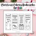 Christmas Coloring Bookmarks for Kids (printable) - Etsy