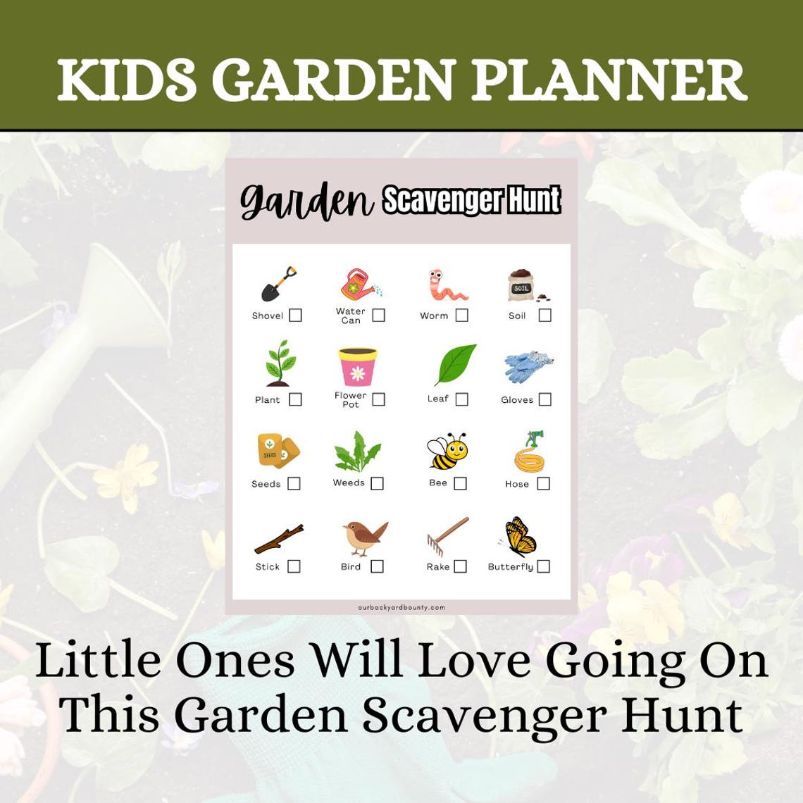 Kids Garden Planner Printable | Gardening Journal for Kids ...