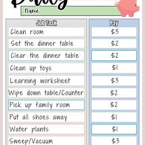 Reward Chart for Kids - Bear Bucks Reward System (printable) - Etsy