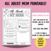 All About Mom Printable: Kids Questionnaire & Coupons (DIY Gift) - Etsy