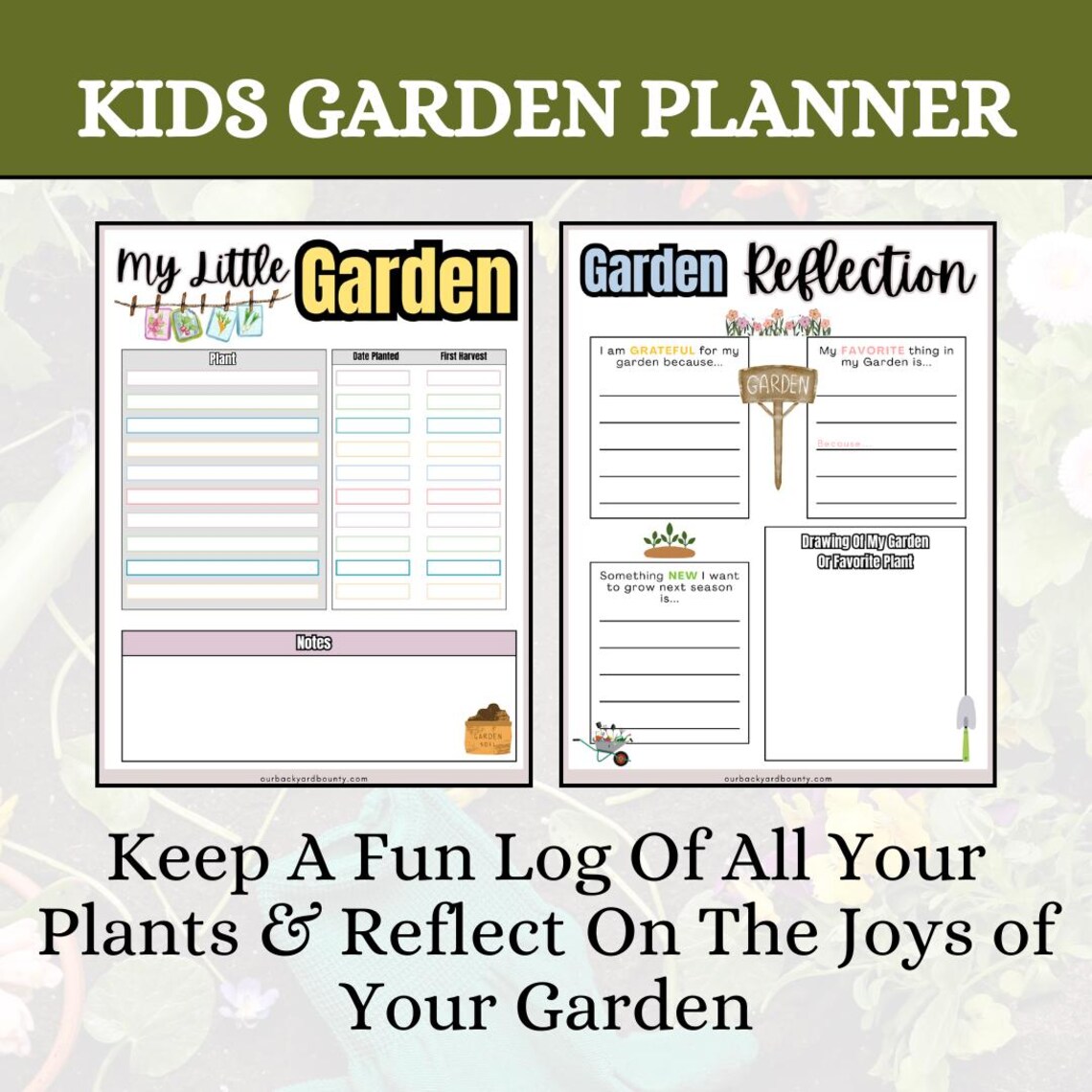 Kids Garden Planner Printable | Gardening Journal for Kids ...