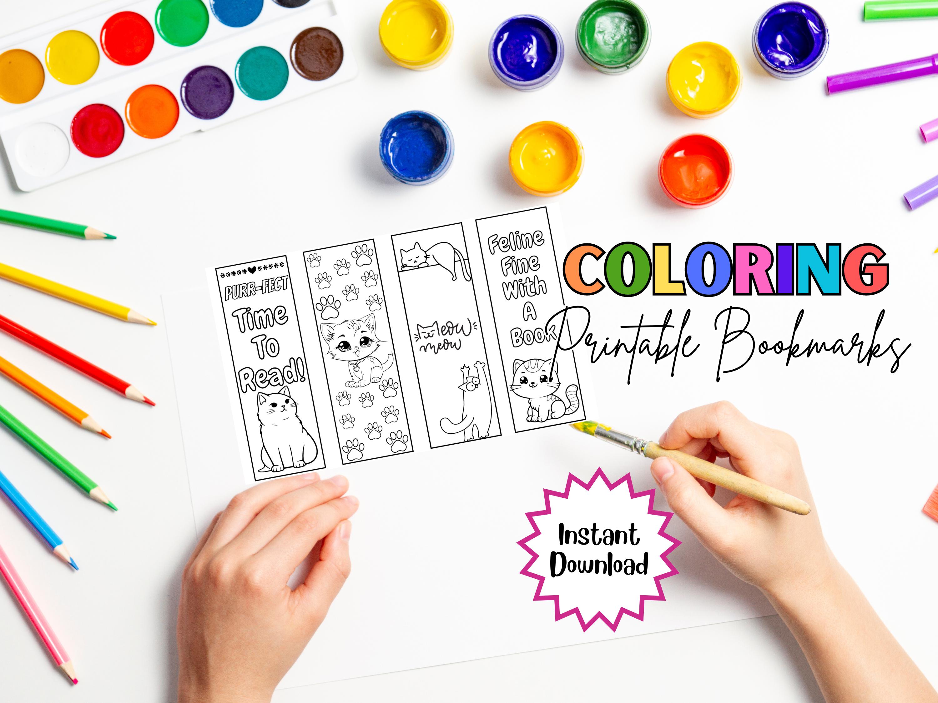 Printable Coloring Bookmarks for Kids – 28 Fun Designs! - Etsy