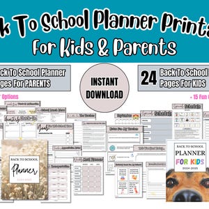 Back to School Planner Printable – Kids Daily School Checklist, Kids ...