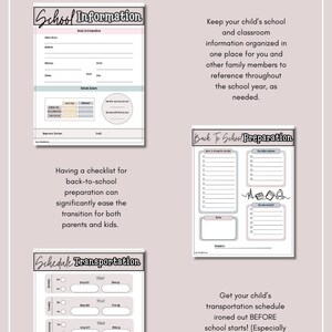 Back to School Planner Printable – Kids Daily School Checklist, Kids ...