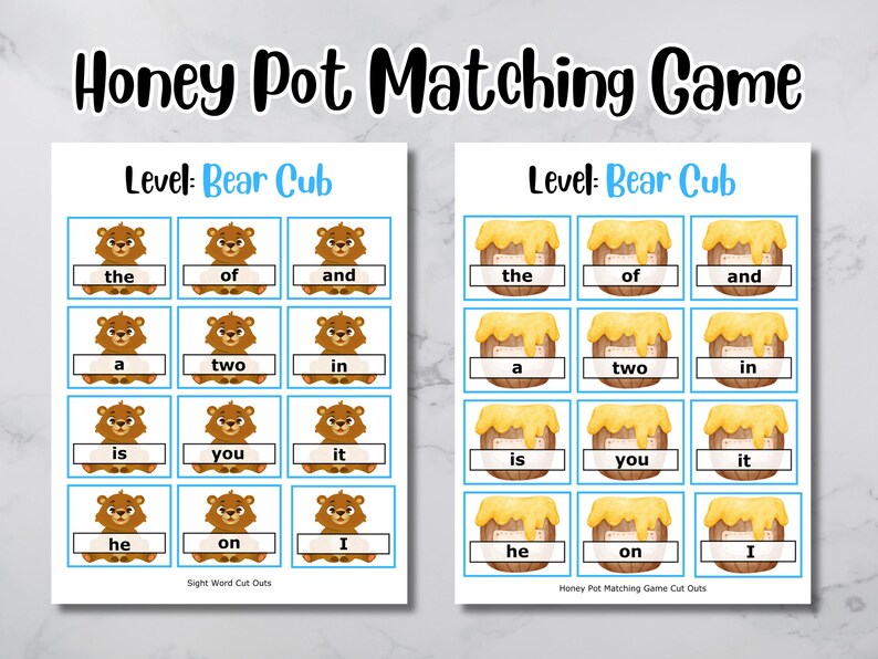 Bear-themed Sight Word Activities: Preschool & Kindergarten Printables ...