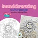 Sun and Moon Coloring Page, Celestial Harmony for Creative Project ...