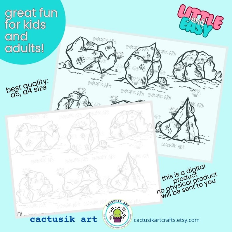 Rocks Painting Download, Printable Pdf With Draws to Scrapbooker, Snail ...