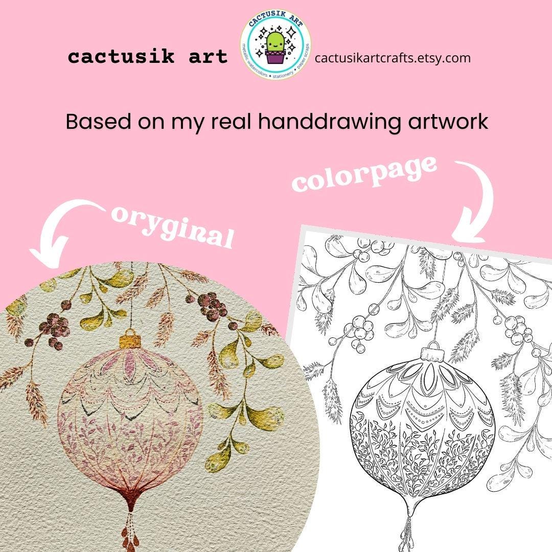 Holiday Ornament Coloring Page, Festive Printables to Activity ...