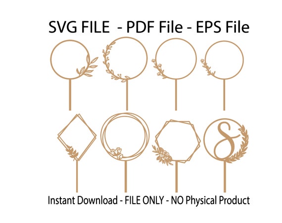 Wreath Cake Topper Instant Download Cut File NO PHYSICAL - Etsy