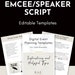 Event Emcee Script Template | Digital Event Planning Template for Event ...