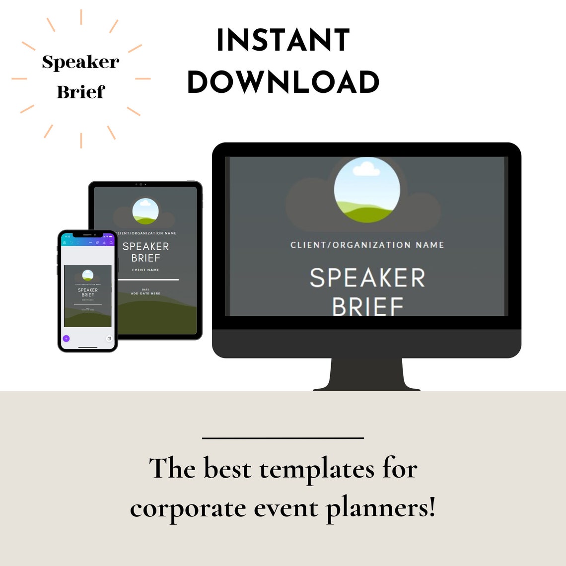 Speaker Brief Canva Template (digital Download) - Etsy