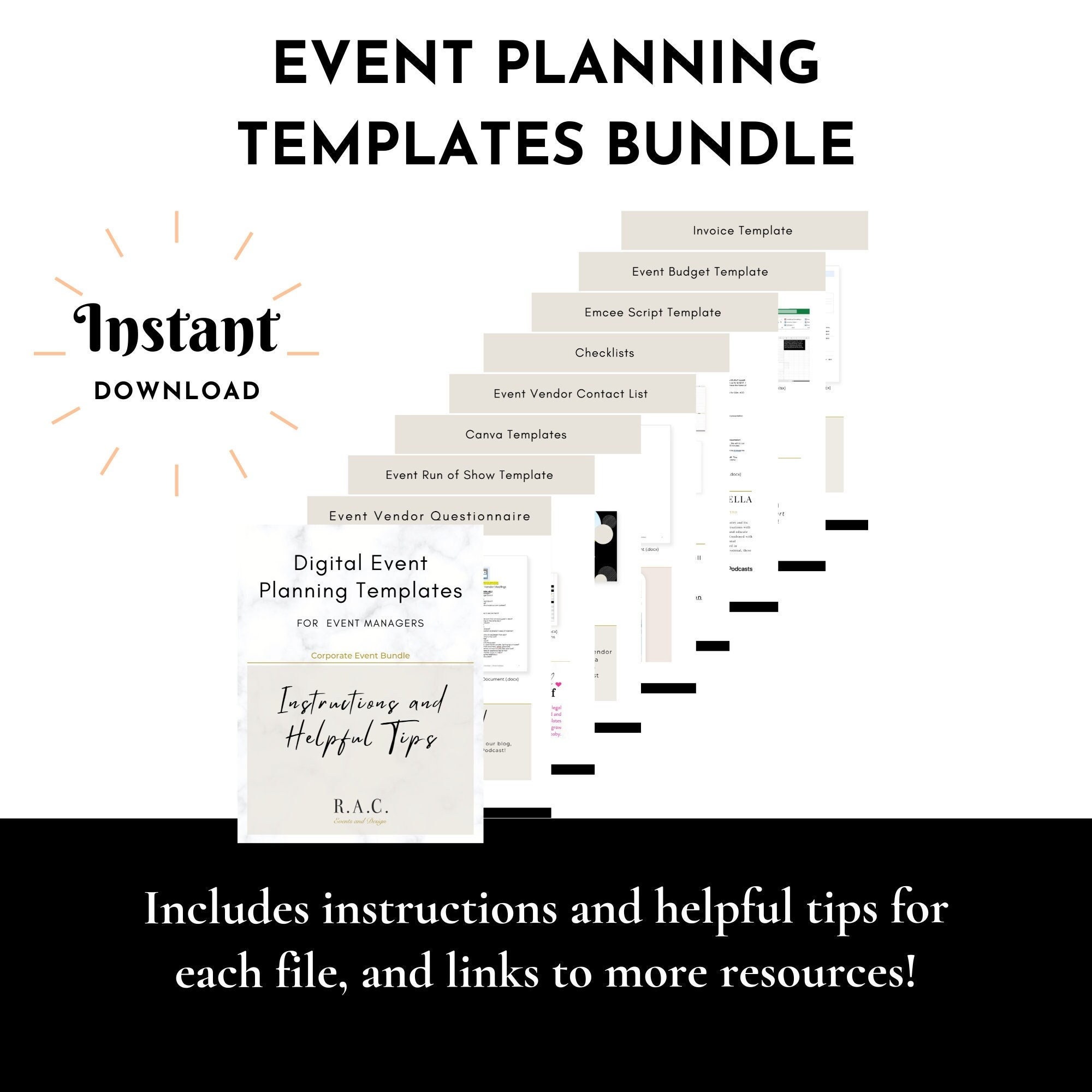 Digital Event Planning Templates for Event Managers: Corporate Event ...