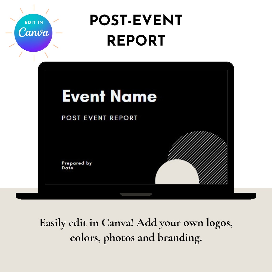 Post Event Report Canva Template | Digital Event Planning Template for ...