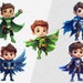 20 Digital Super Hero Clip Art Set, Super Hero Sticker, Sublimation ...