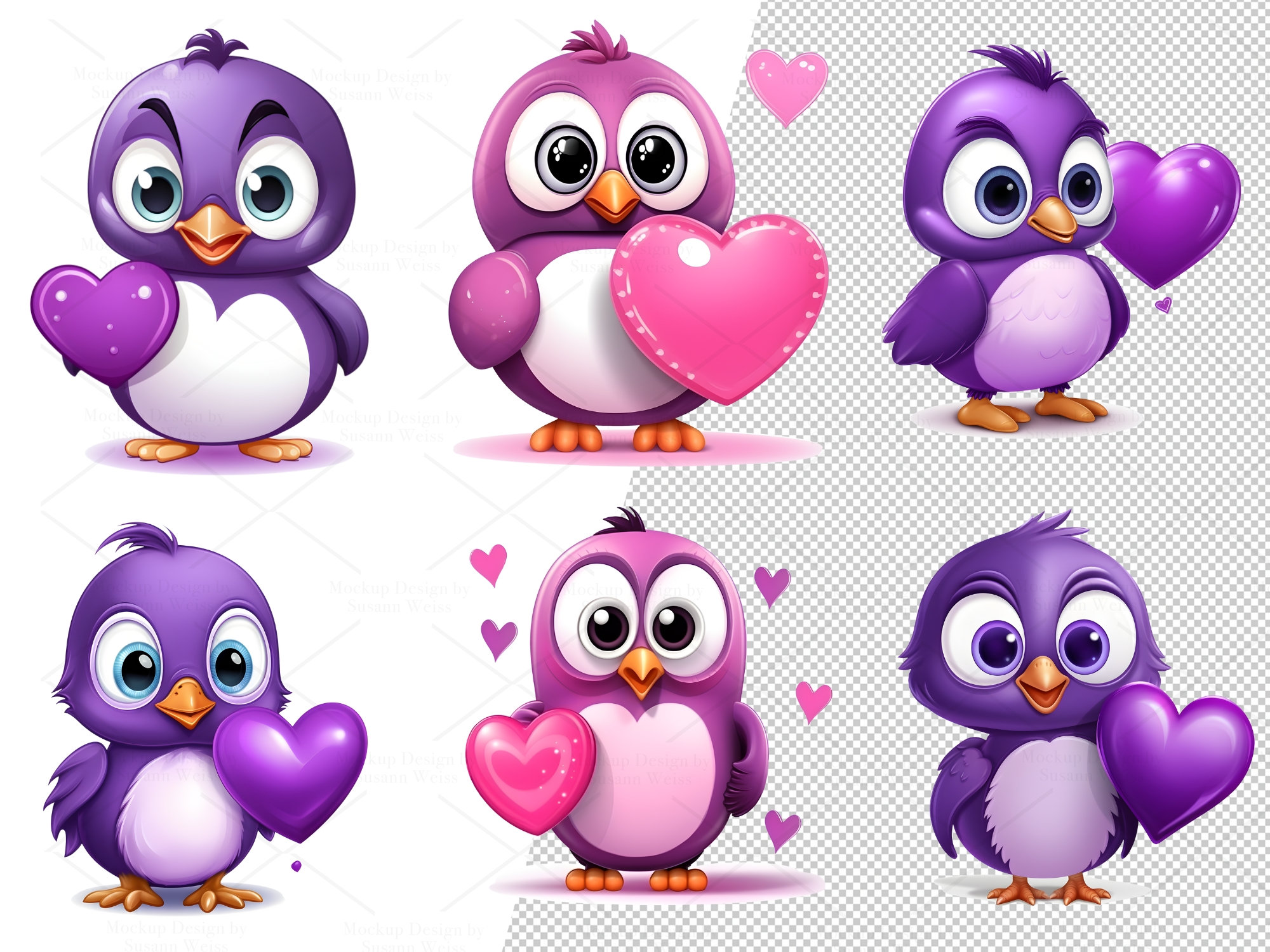 30 Digital Cute Penguin Clip Art Set Cute Penguin Sticker - Etsy