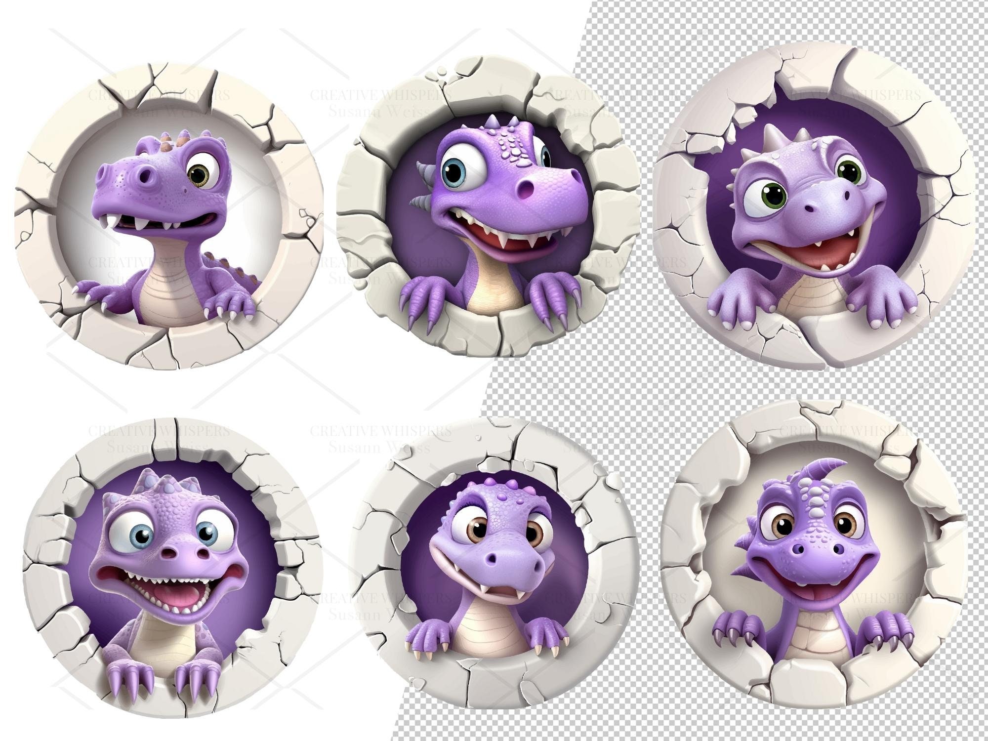 30 Digital Cute Dinosaurs Sticker SVG PNG Clipart Set - Etsy