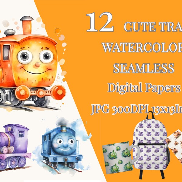 Train Seamless Patterns - Etsy