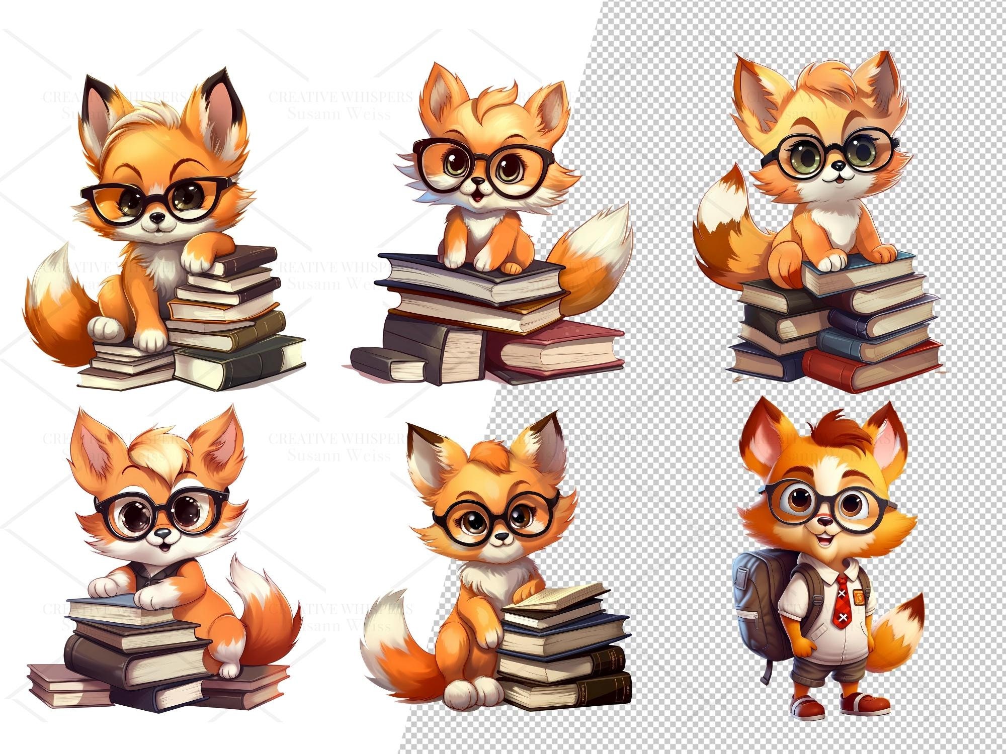 30 Digital Cute Fox Clip Art Set Cute Fox Sticker Cute Fox - Etsy
