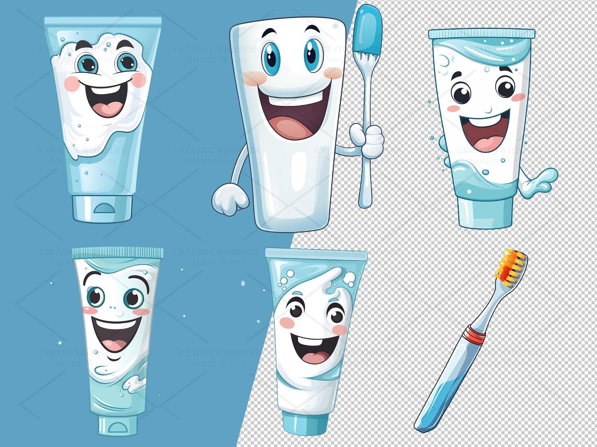 30 Cute Clipart Dental Hygiene Stickers for Kids - Big Fun in Dental ...