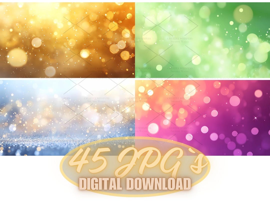 Bokeh Shining Background Bundle- 45 High Quality Bokeh Background Pack ...