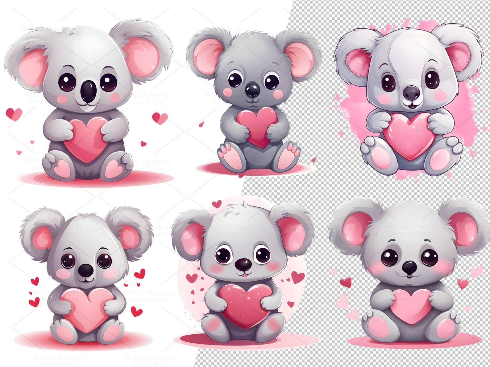 30 Digital Cute Koala Clipart Set Cute Koala Sticker Cute - Etsy