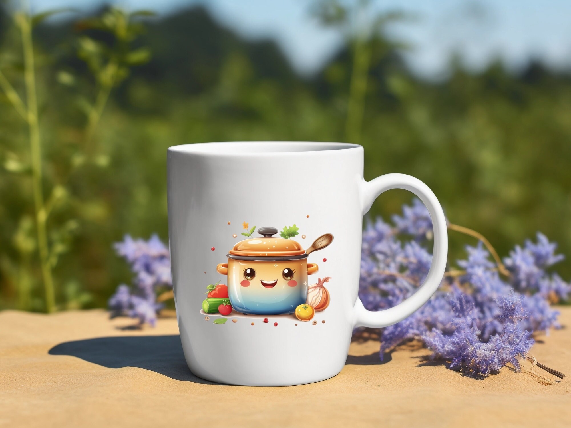 Cute Cooking Pot With Vegetables Illustration Clipart Bundle- 10 High ...