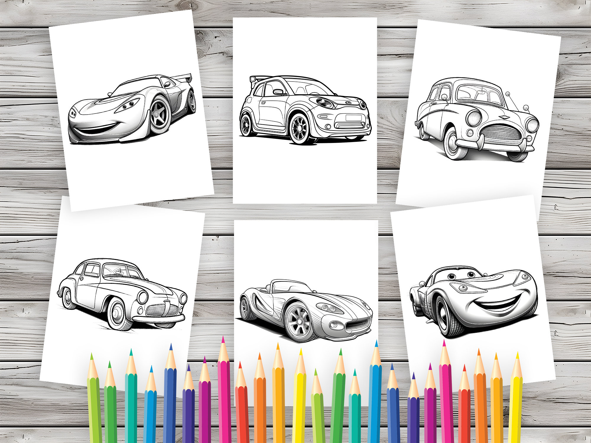 Cars Coloring Page, Vehicle Coloring Pages, Cars Coloring Book, Cars ...