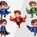 20 Digital Super Hero Clip Art Set, Super Hero Sticker, Sublimation ...