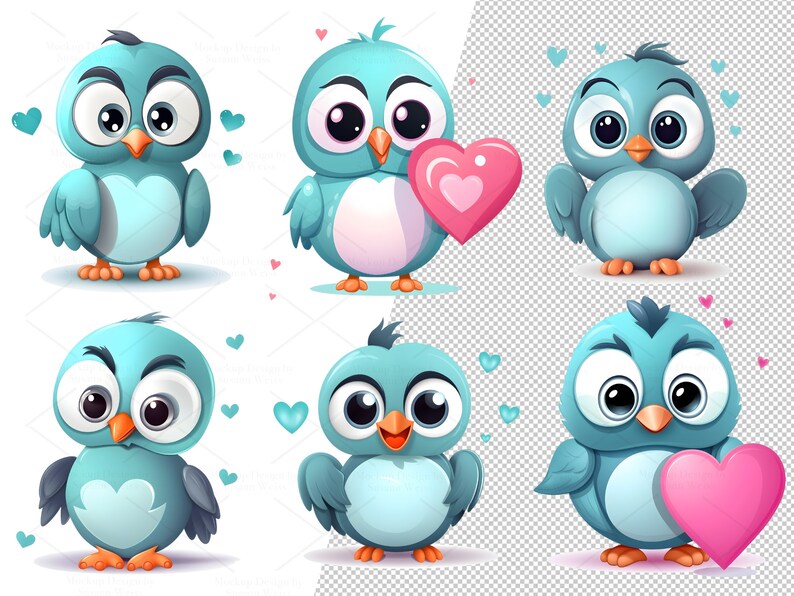 30 Digital Cute Penguin Clip Art Set Cute Penguin Sticker - Etsy