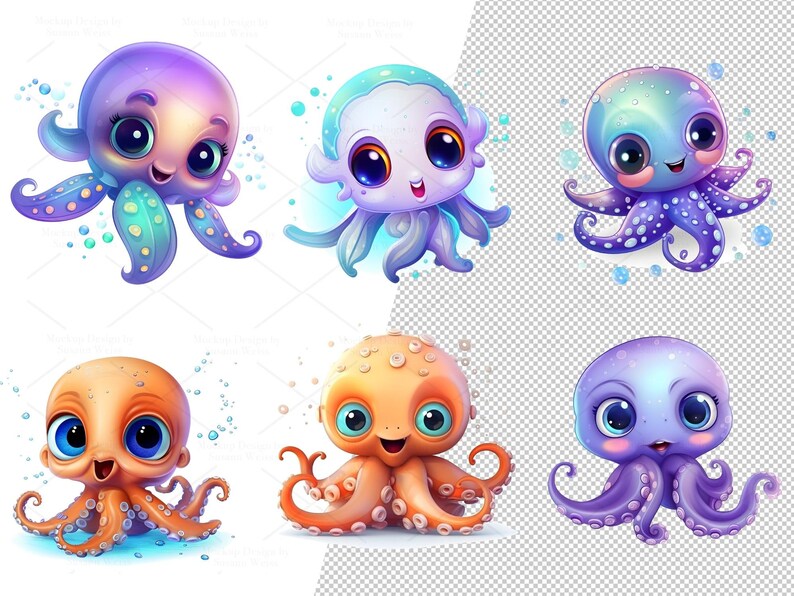 24 Vibrant Octopus Sticker Collection: Colorful and Adorable Decals for ...