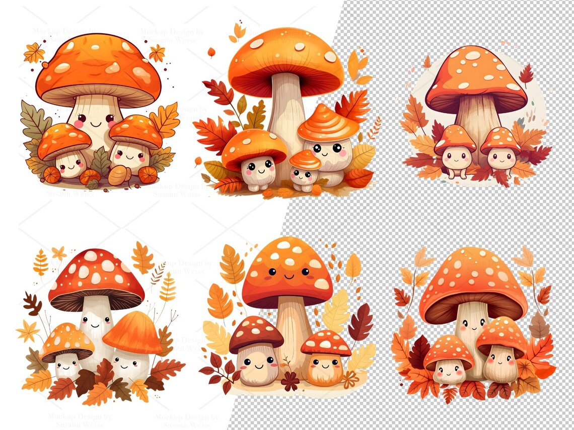 30 Digital Cute Autumn Sticker Clip Art Set, Cute Autumn Sticker ...