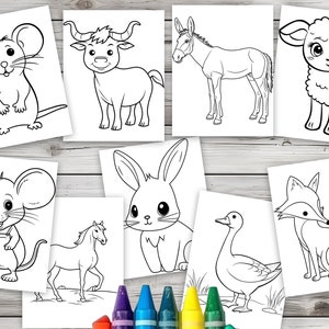 Animal Coloring for Kids: Perfect Farm Friends - 17 Farm Animal ...