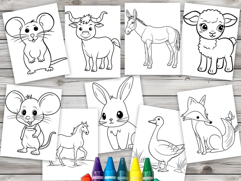 Animal Coloring for Kids: Perfect Farm Friends 17 Farm Animal Coloring ...