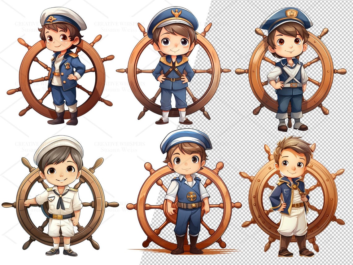 22 Digital Cute Sailor Boy Clip Art Set Cute Sailor Boy - Etsy