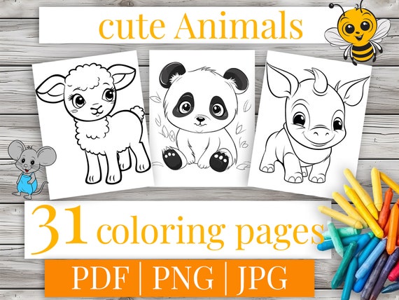 Cute Baby Zoo Animals Coloring Pages Zoo Animal For Children Coloring