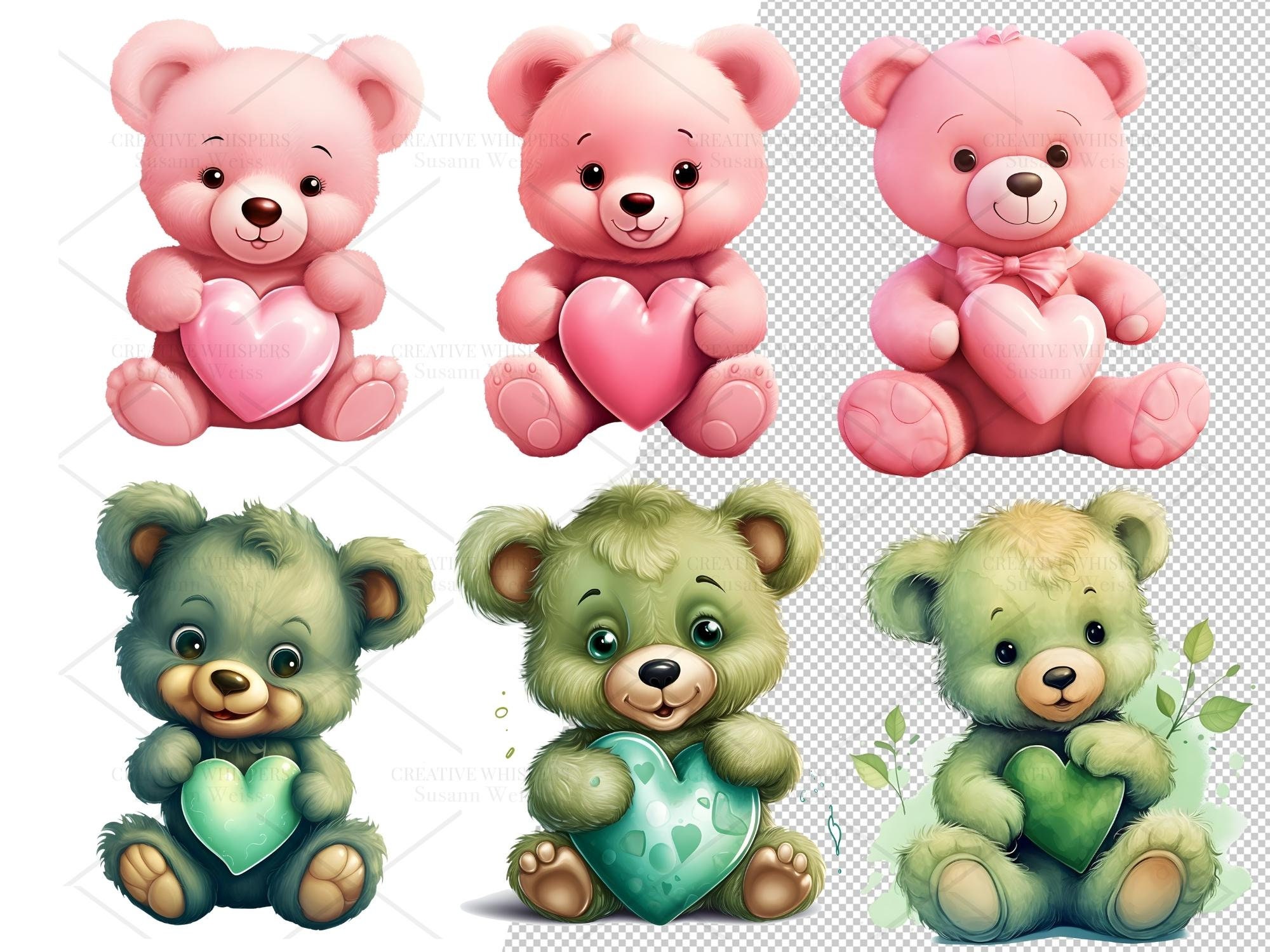 30 Digital Cute Teddy Bear Clip Art Set Cute Teddy Bear - Etsy