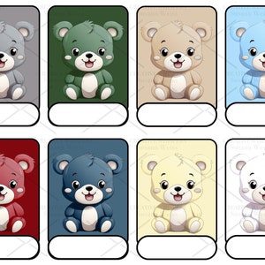 16 Cute Teddy Bear Flashcards for Kids Discover Colors Playfully PDF - Etsy