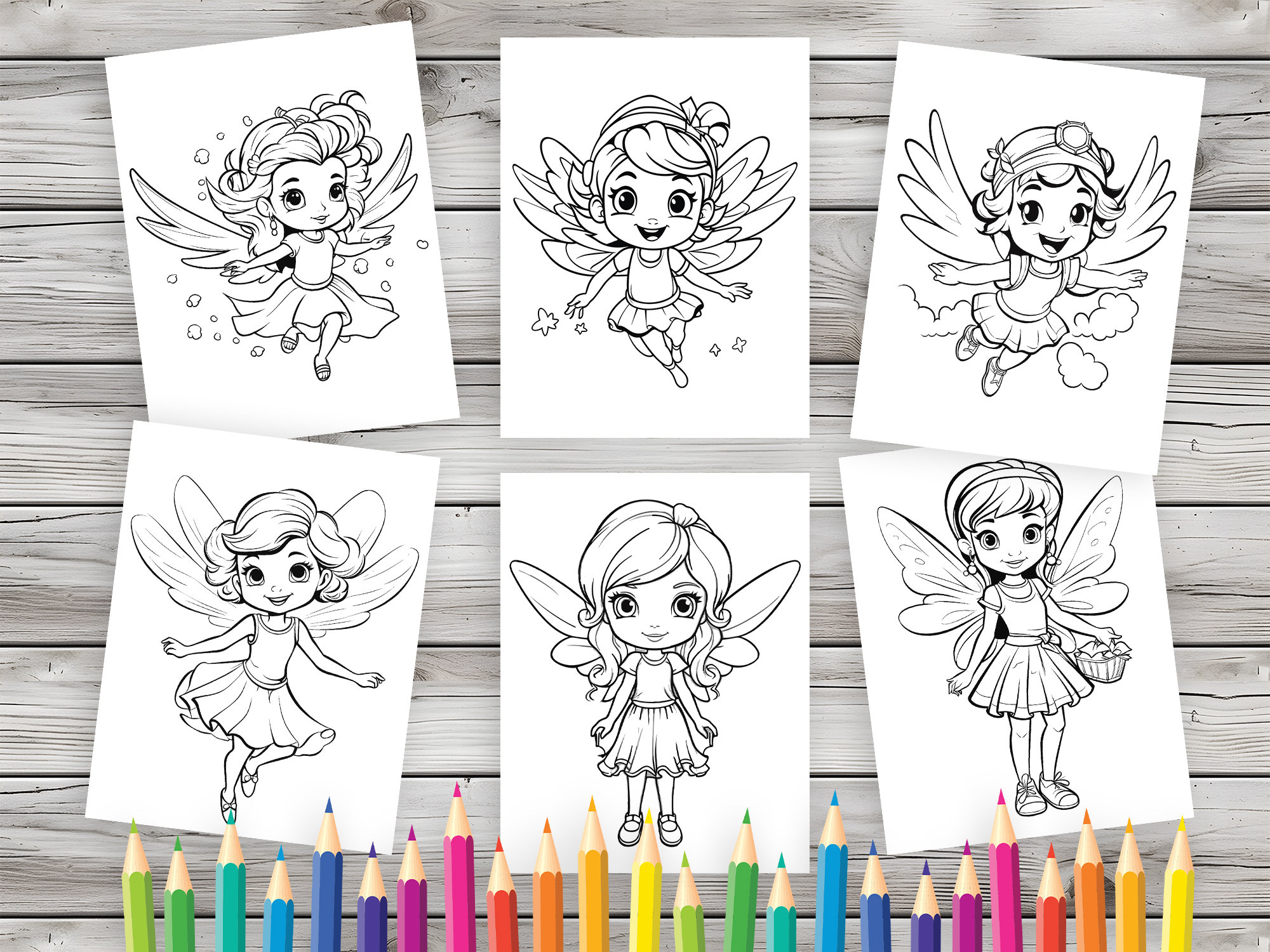 Cute Fairy Girl Coloring Pages for Kids: Perfect Friends 24 Cute Fairy ...