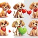 30 Digital Cute Dog Clip Art Set, Cute Dog Sticker, Cute Dog Colorful ...