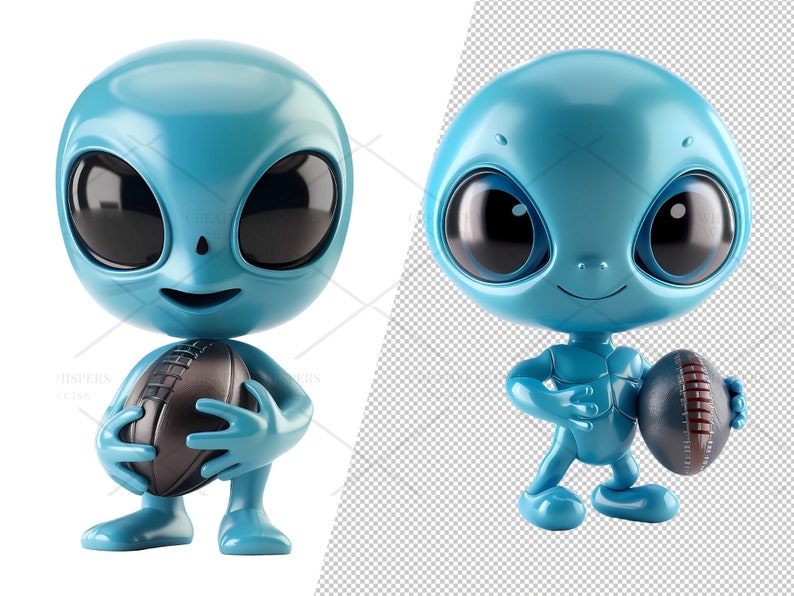 Cute Alien Sports 3d Emoji Clipart Bundle 10 High Quality Pngs ...