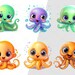 24 Vibrant Octopus Sticker Collection: Colorful and Adorable Decals for ...