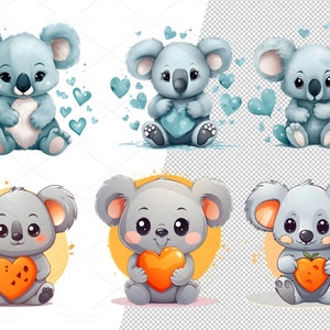 30 Digital Cute Koala Clipart Set Cute Koala Sticker Cute - Etsy