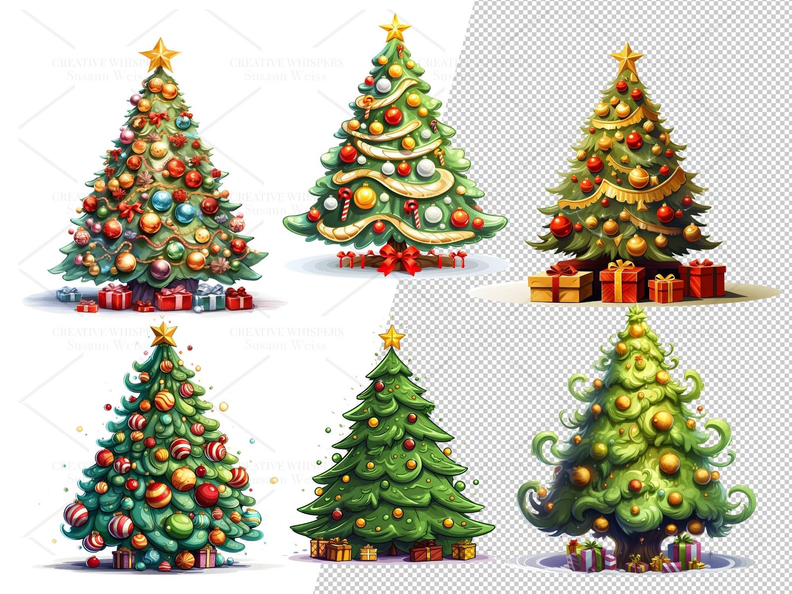 30 Digital Cute Christmas Clip Art Set, Cute Christmas Sticker ...