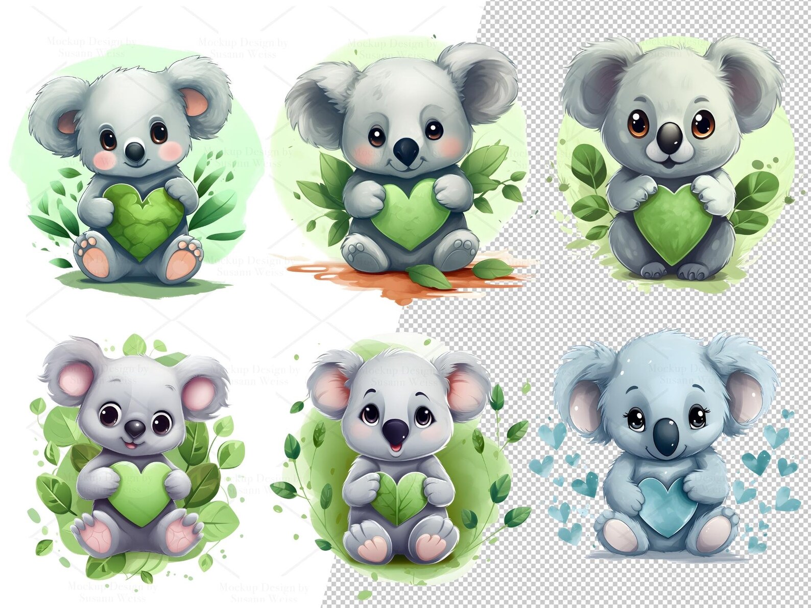30 Digital Cute Koala Clipart Set Cute Koala Sticker Cute - Etsy